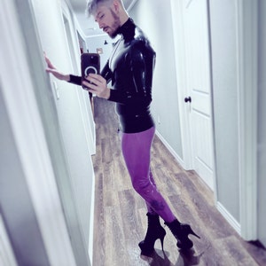 Neck Entry Latex Catsuit With Double Slider Crotch Zipper - Etsy