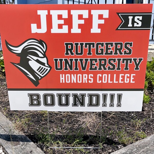 Personalized College Yard Sign, College Bound Sign, Custom University ...