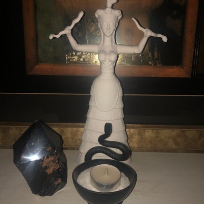 MINOAN SNAKE GODDESS Statue Ancient Greek Creta Mythology Marble ...