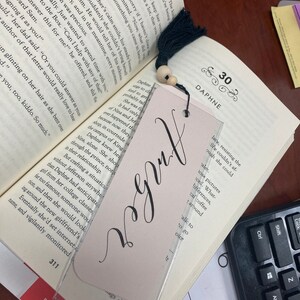 Personalized Bookmark, Bookmarks Custom, Calligraphy Bookmarks, Tassel ...