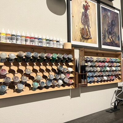 Wall Mounted Hobby Paint Storage Rack Horizontal - Etsy