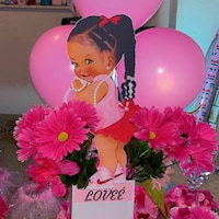 3 Rainbow Princess Centerpieces African American Birthday Table ...