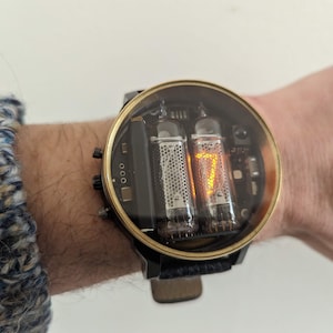 Nixie Era Vfd Numitron Smallest Ussr Tubes Iv-16 Wrist Watch - Etsy