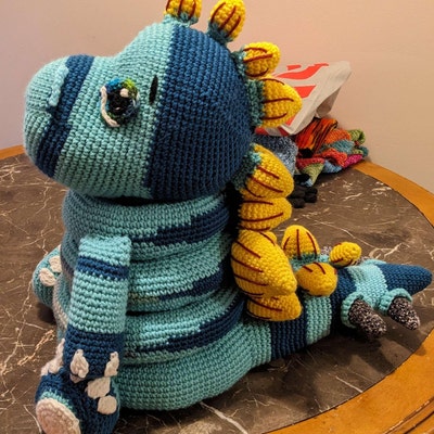 Dino Stacking Toy Crochet Pattern PDF, Amigurumi Stegosaurus Nursery ...