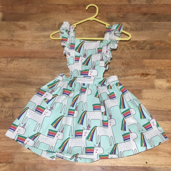 Girls Toddlers Pdf Pinny Pattern Vintage, Ruffle, Retro Pinafore Sz 1-8 ...