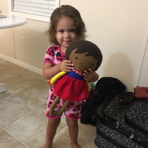 Black Superhero Girl Doll, a Rag Doll Toy for Mixed Race Kids, African ...