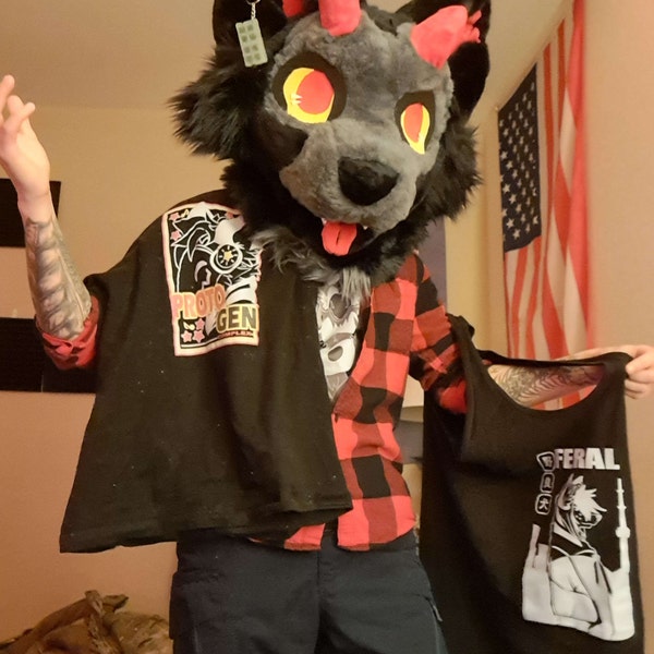 Furry Keychain, Feral Stray Dog Keychain, Acrylic Furry Charm, Furry ...