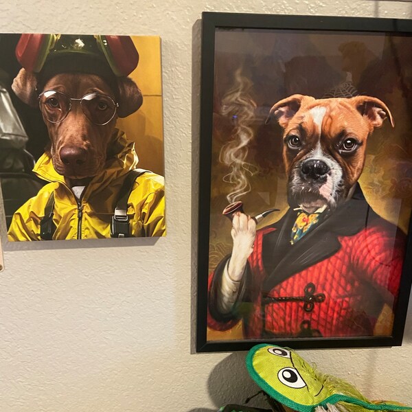 Custom Dog Portrait Musician Dog Playing Guitar Drawing, Bruce ...