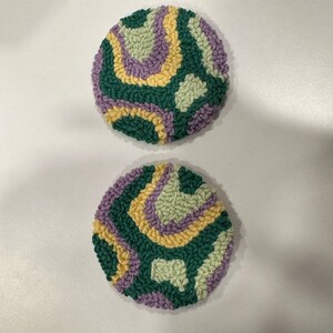 Punch Needle Coasters, Tufted Coasters, Drink Coasters, Tufted Rug ...