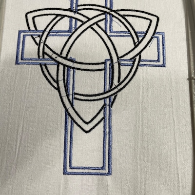 Celtic Cross, Celtic Knot Trinity With Cross Embroidery Design for ...