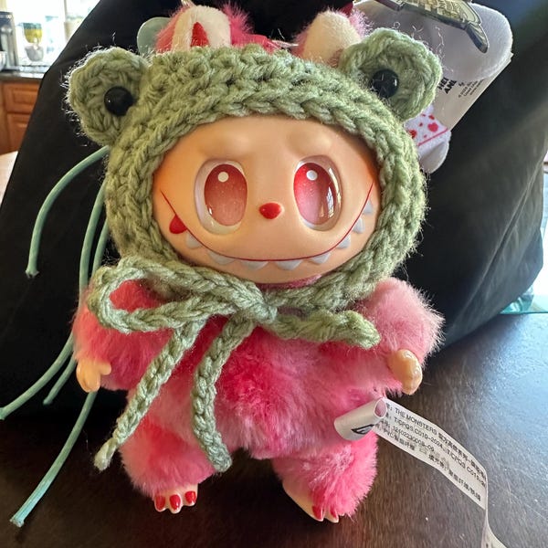 Crochet Frog Labubu Hat Accessory Clothing - Etsy