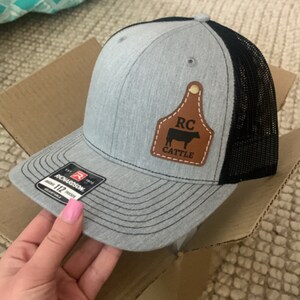 Customizable Cow Tag Hat Adult Cattle Tag Cap Richardson 112 or Flat ...