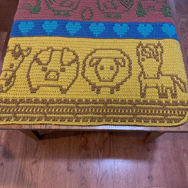 Farmfriends Overlay Mosaic Crochet Pattern - Etsy