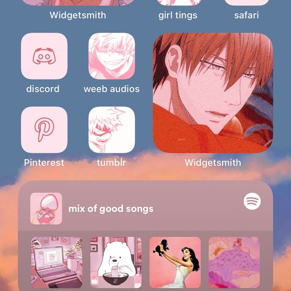 Pink Sakura App Icon Pack - Premium Handcrafted Icons for Aesthetic ...