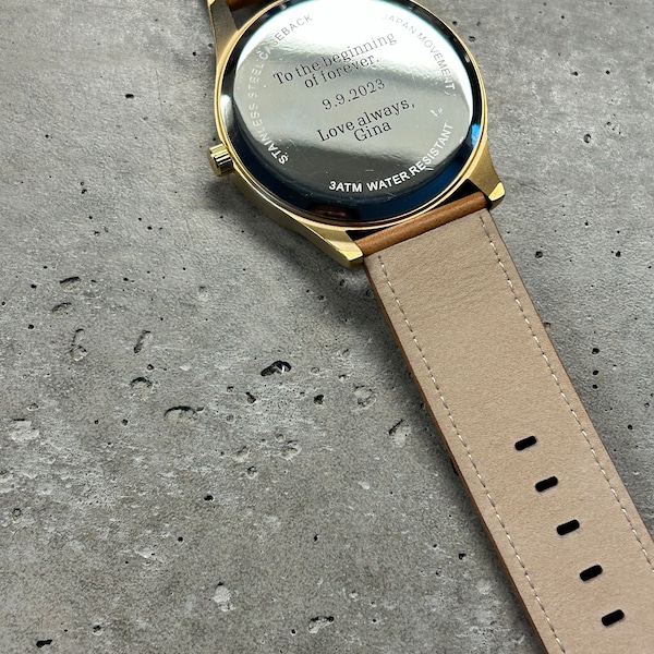 Watch,custom Engraved Personalized Mens Gold Wrist Watch, Groomsmen ...