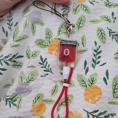 Blood Bank Key Chain,blood Bank Badge Reel, ABO Key Chain, Blood Type ...