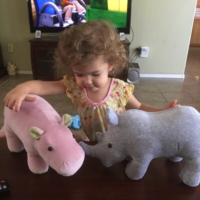 Hippo Heather Stuffed Animal Pattern PDF - Etsy