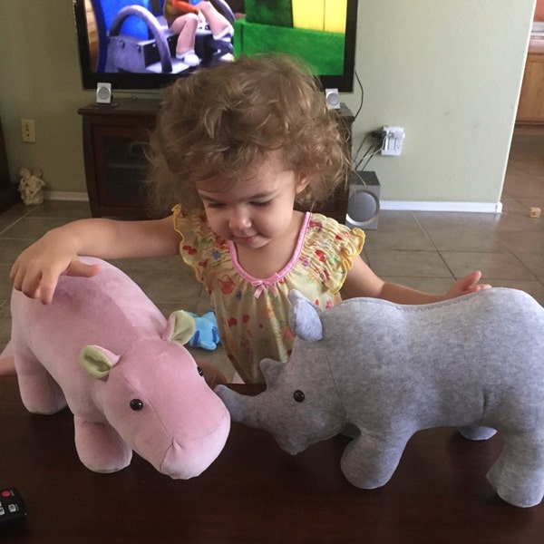 Hippo Heather Stuffed Animal Pattern PDF - Etsy