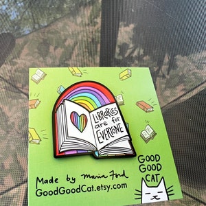 Support Public Libraries Enamel Pin Librarian - Etsy