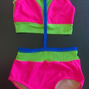 Youth Neon 2 Piece Dance Set - Etsy