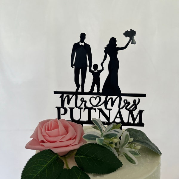 Family Cake Topper With Kids, Family Wedding Cake Toppers, Cake Topper ...