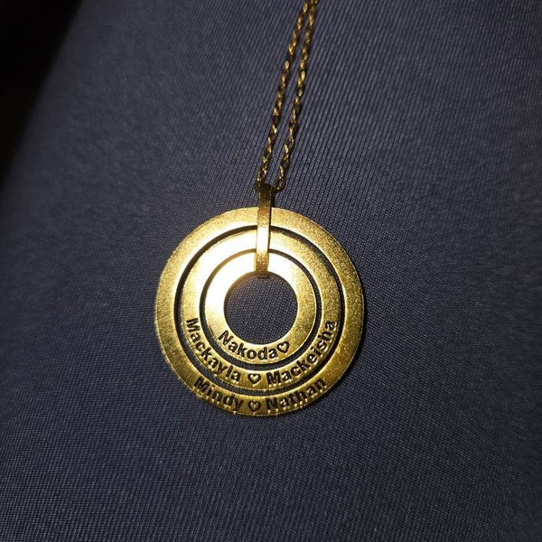 Family Generation Necklace • Family Circle Name Necklace • Custom ...