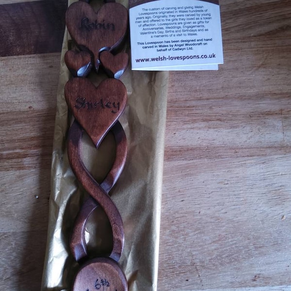 Celtic Tree of Love Spoon - Free Engraving of Names & Date on Hand ...