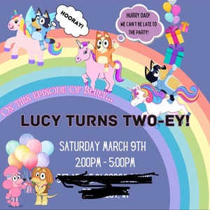 Bluey Thank You Note, Bluey Birthday Party, Thank You Note for Party ...