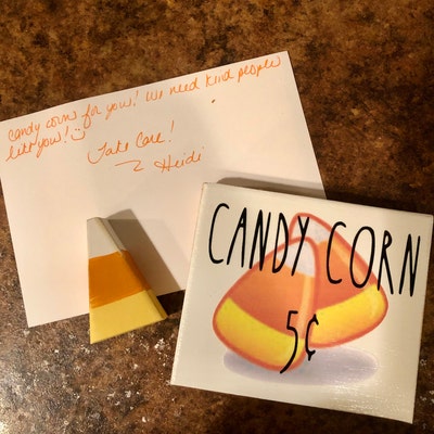 Wooden CANDY CORN SIGNS Chunky Wood Fall Decor Rustic Primitive ...