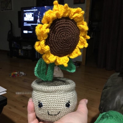Crochet Sunflower in a Pot PATTERN Amigurumi Crochet - Etsy