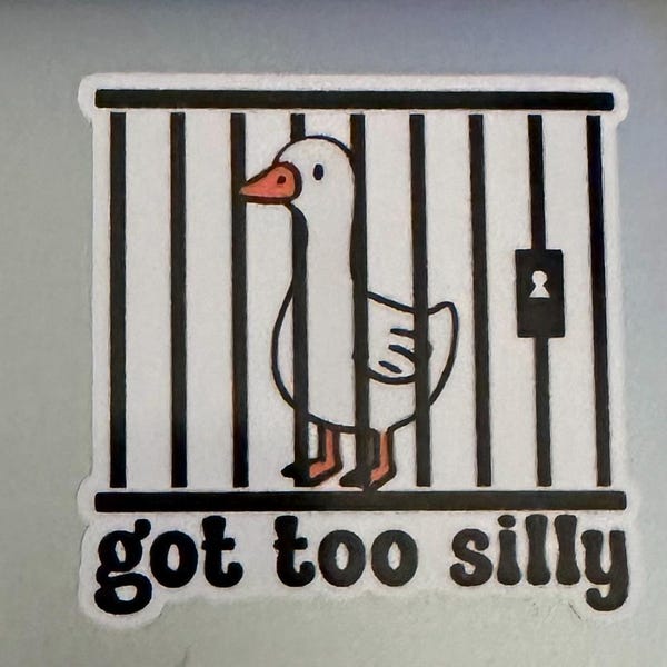 Goose Bumps Sticker, Funny Sticker, Goose Sticker, Funny Meme Decal for ...
