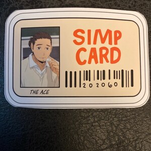 Custom Simp Card License Sticker Arthur Meme Text Anime ID Credit Card ...