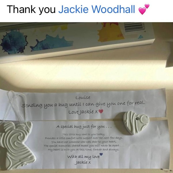 Send a Sympathy HUG by Post - Heart - Personalised Gift for Bereavement ...