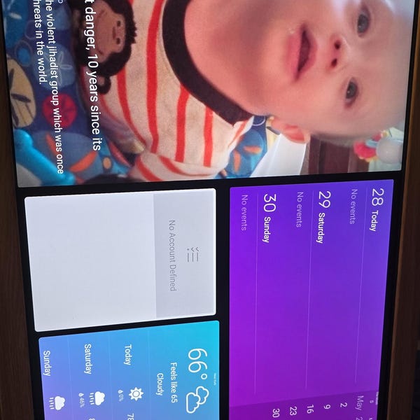 Touchscreen Digital Desk Calendar 15.6" – Dakboard Smart Display, Syncs ...