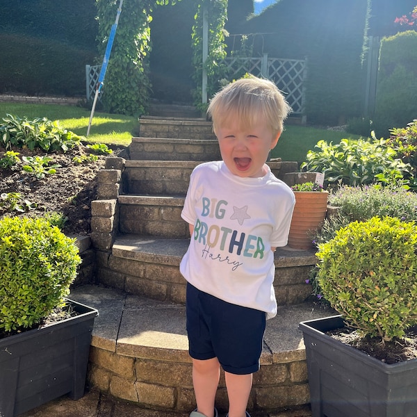 Promoted to Big Brother, Little Brother Personalised Cotton T-shirt ...