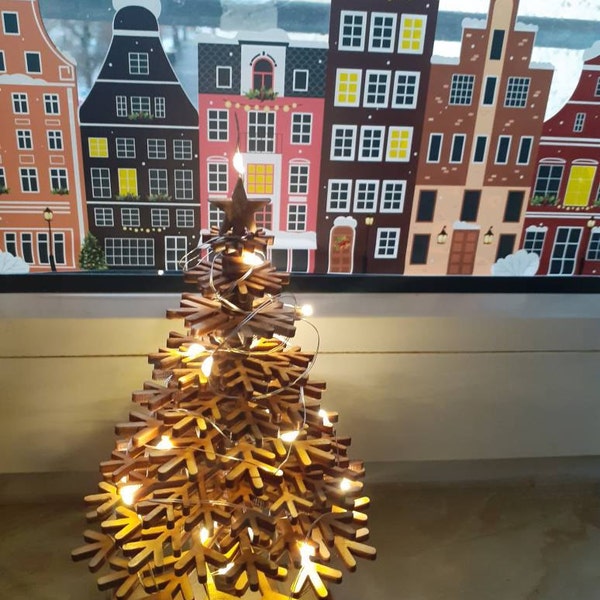 DIY 3D Christmas Tree With LED Lights - Warm&cozy Christmas Look, Set ...