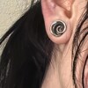 Swirl Ear Gauges Gauge & Plug Earrings Spiral Ear Gauges Saddle Plugs Gauges for Stretched Ears ...