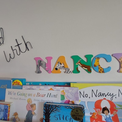 Bespoke Handpainted Wooden Kids Door Letters Unique Themes - Etsy