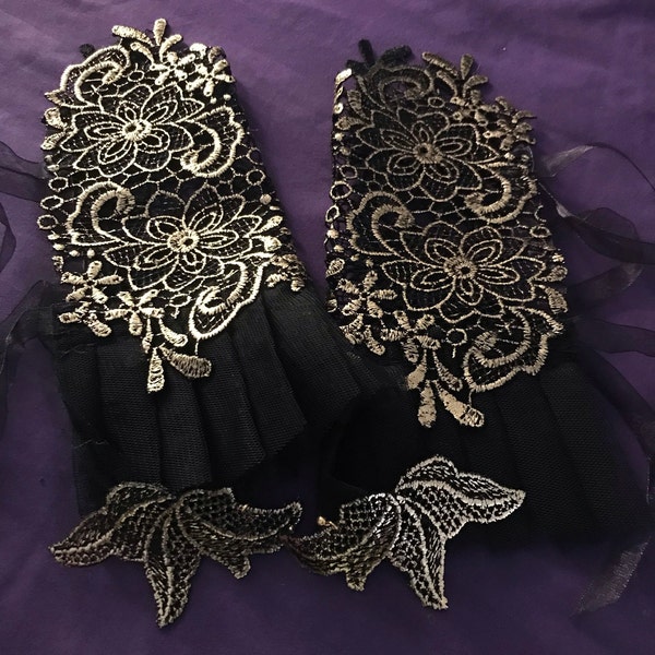 Fringed Boho Wedding Floral Arm Band Jewelry, Handmade Armlet Lace ...