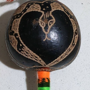 Shipibo Seed Rattle Maraca Handle Part Made From Aya Vine - Etsy