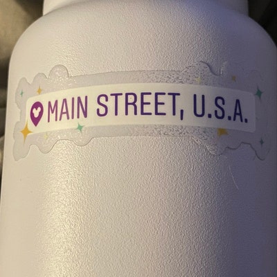 Main Street USA Destination Drop Pin Transparent Sticker/ Mickey Disney ...