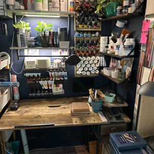 Wall Mounted Tube Type Paint Storage Rack 20/21ml Tubes or 37ml Tubes ...