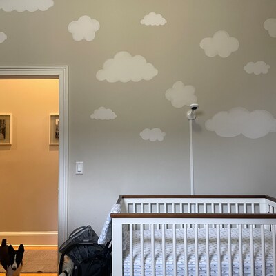 Fabric Wall Decal Nursery Decor Large Cloud Stickers Toodles Decal ...