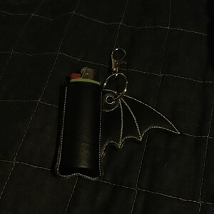 Bat Crazy Vegan Vinyl Faux Leather Black Demon Wing Lighter - Etsy