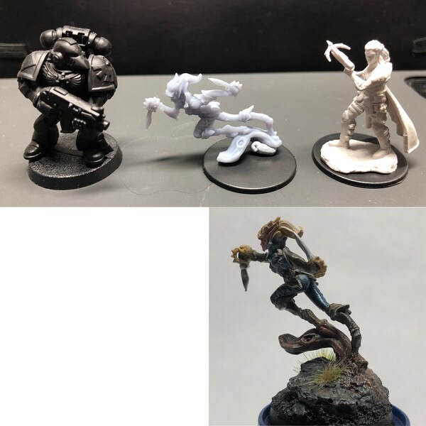 Female Elf Rogue "quicksilver" Miniature for Dungeons and Dragons - Etsy