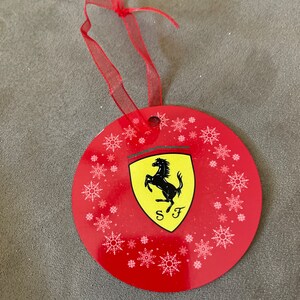 Ferrari Logo Christmas Tree Ornament F1 Formula One Racecars Red ...