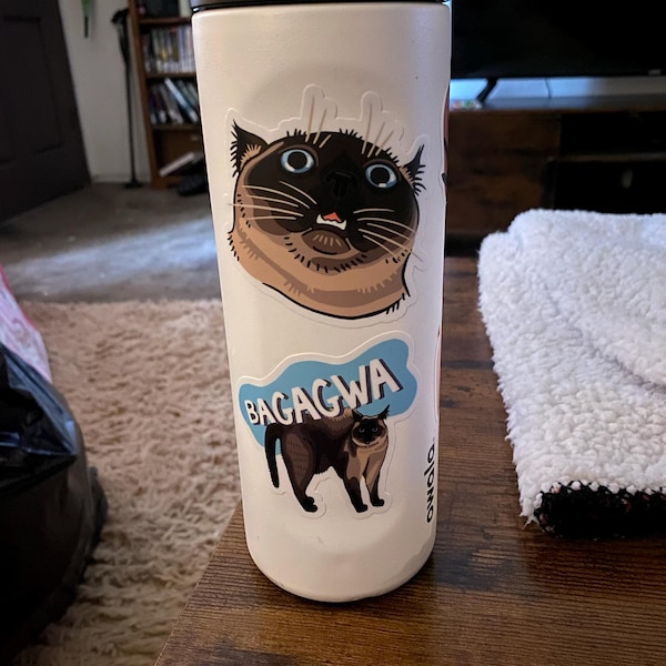 Merv the Cat Vinyl Sticker 2-pack / Mervthecat / Cat Sticker / Funny ...