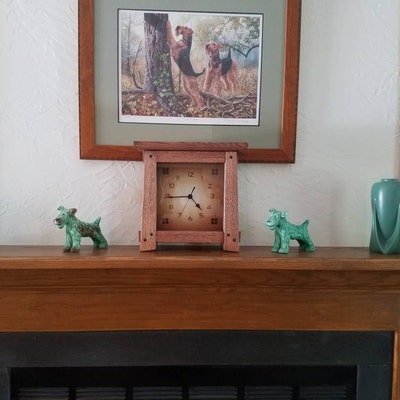 Arts & Crafts Clock Made in Characteristic Quarter Sawn Oak Wood With ...