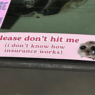 This is Who Youre Angry at Sad Hamster Car Bumper Sticker Crying Funny ...