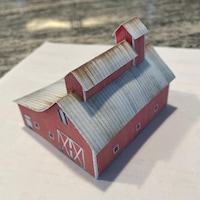 Paper Model Cardstock Buildings Downtown Apartments With Shops ...